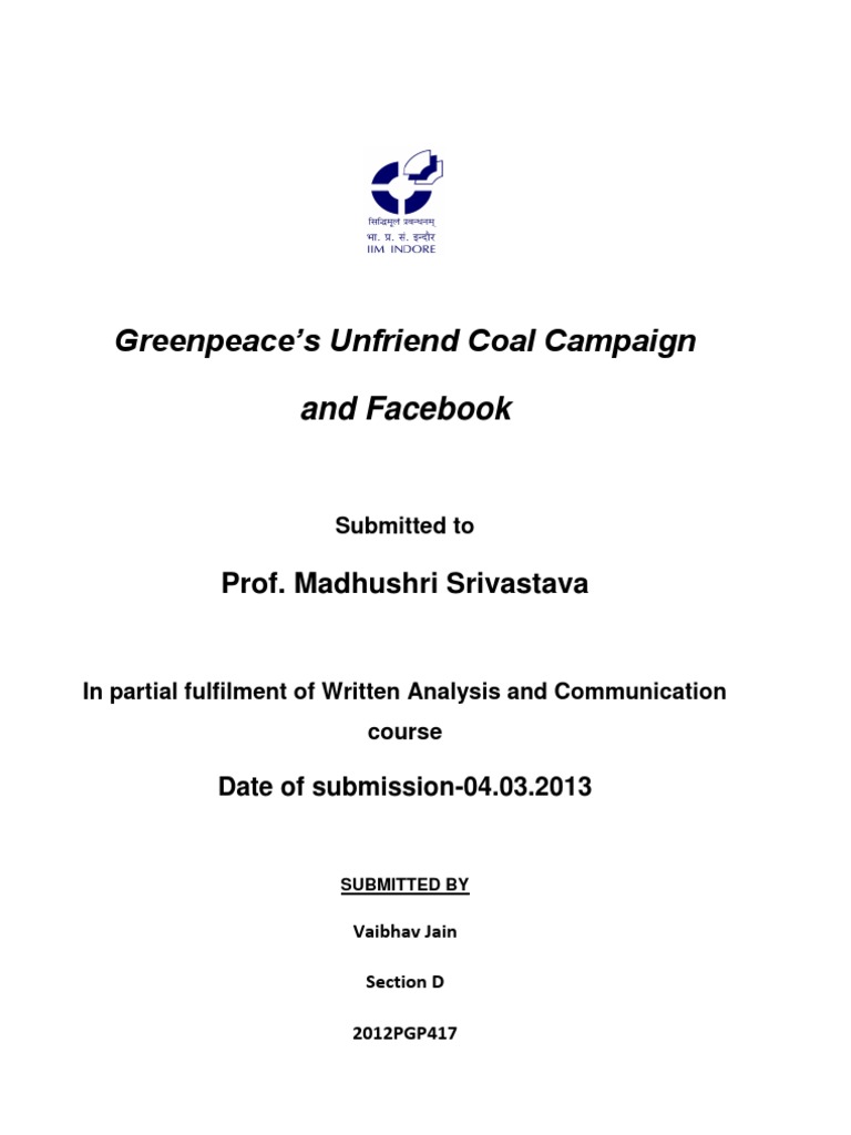 WAC Assignment | PDF | Facebook | Sustainable Energy