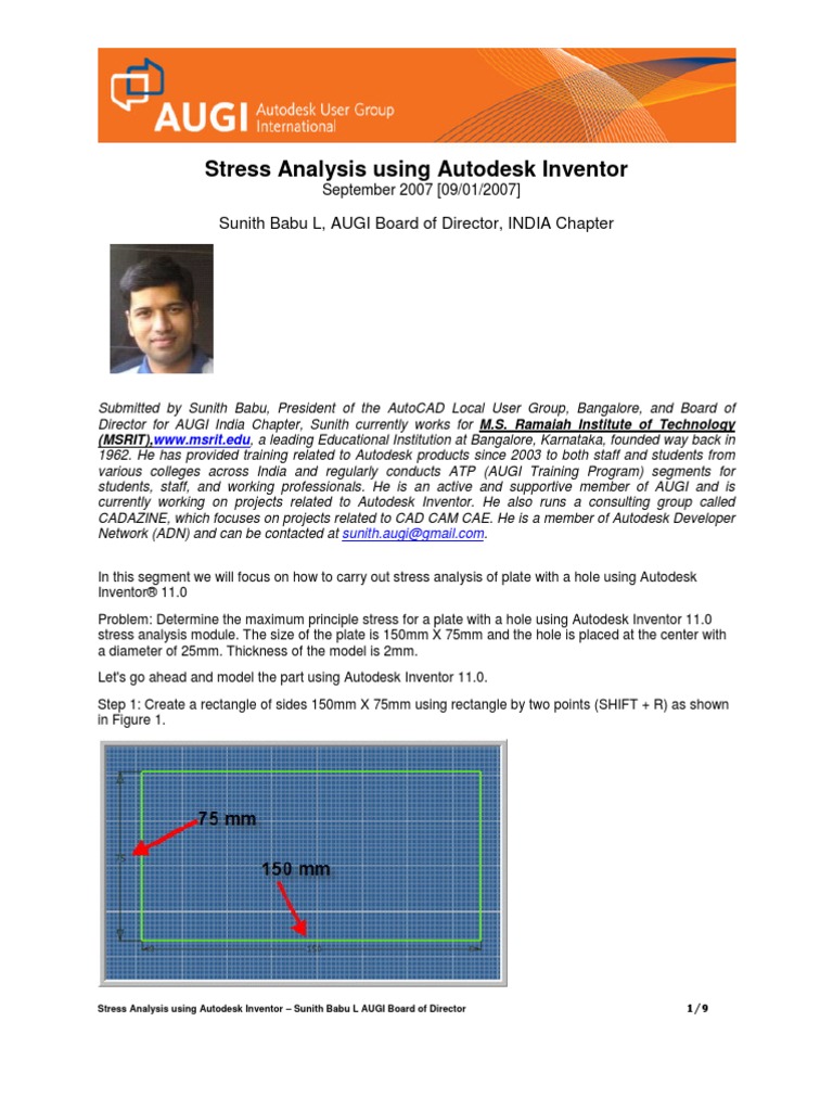 Stress Analysis Using Autodesk Inventor | PDF | Autodesk | Stress ...