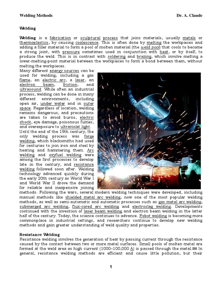 Welding Methods | PDF | Welding | Construction