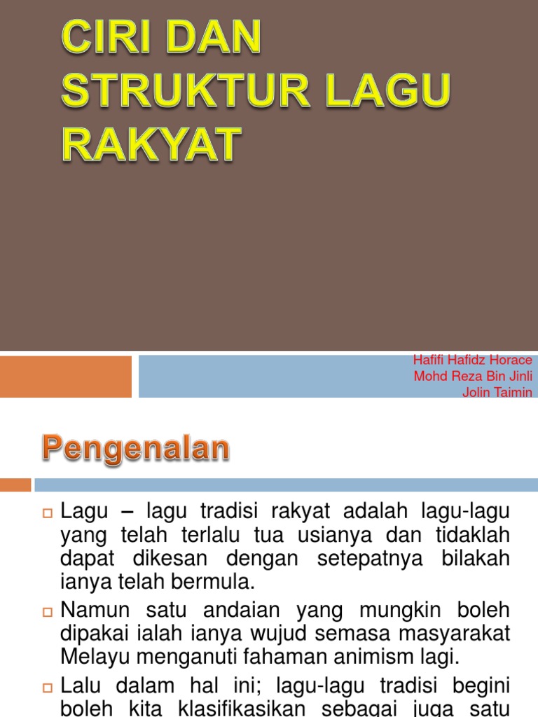 Lagu Rakyat | PDF