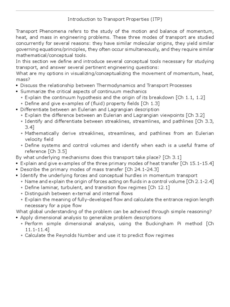 Transport Phenomena | PDF | Continuum Mechanics | Fluid Dynamics