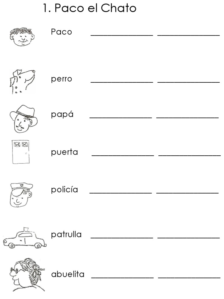 Paco El Chato | PDF | Juegos y actividades | Artes del Lenguaje y ...