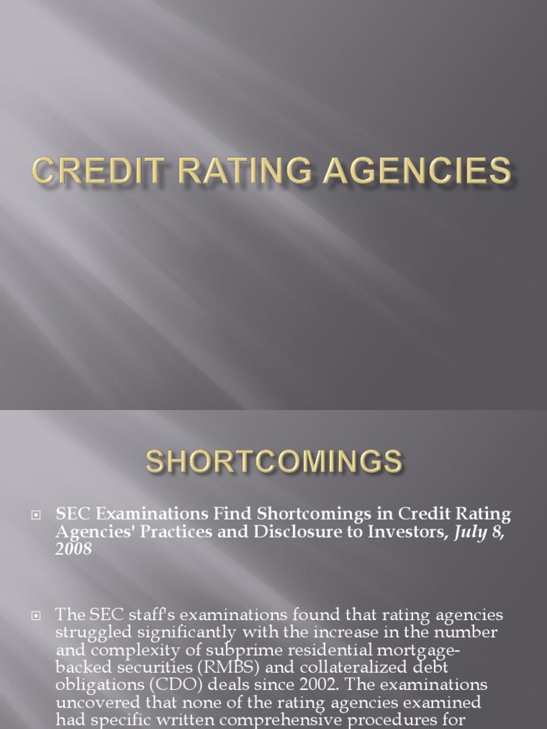 On Credit Rating | PDF