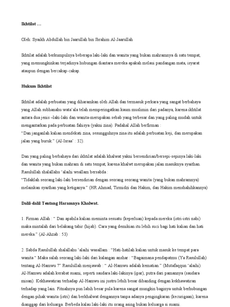Ikhtilat | PDF