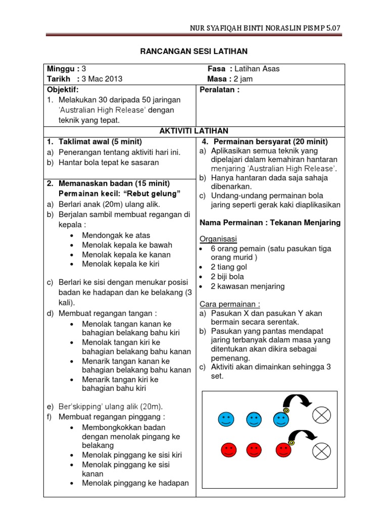 Rancangan Sesi Latihan | PDF