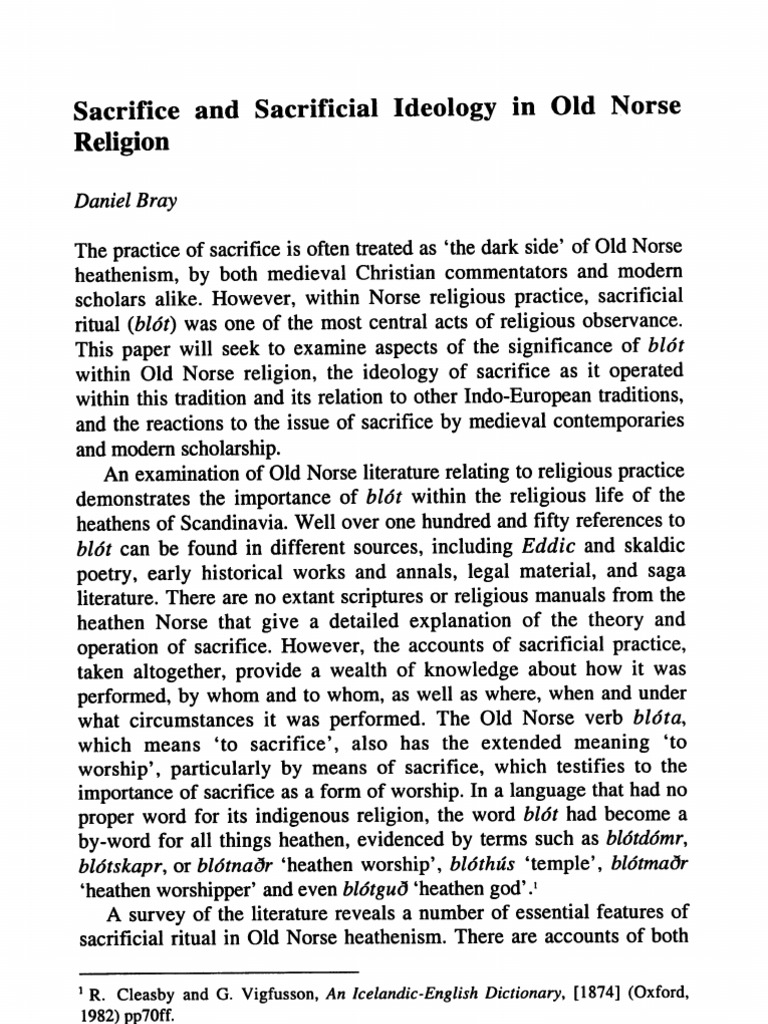 Sacrificial Practices in Old Norse Religion | PDF | Sacrifice | Rituals