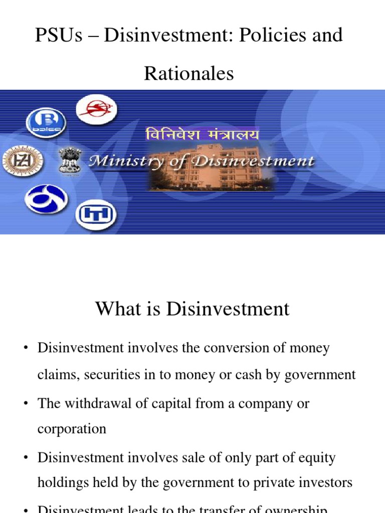 Disinvestment Policy of India | PDF | Investor | State Owned Enterprise