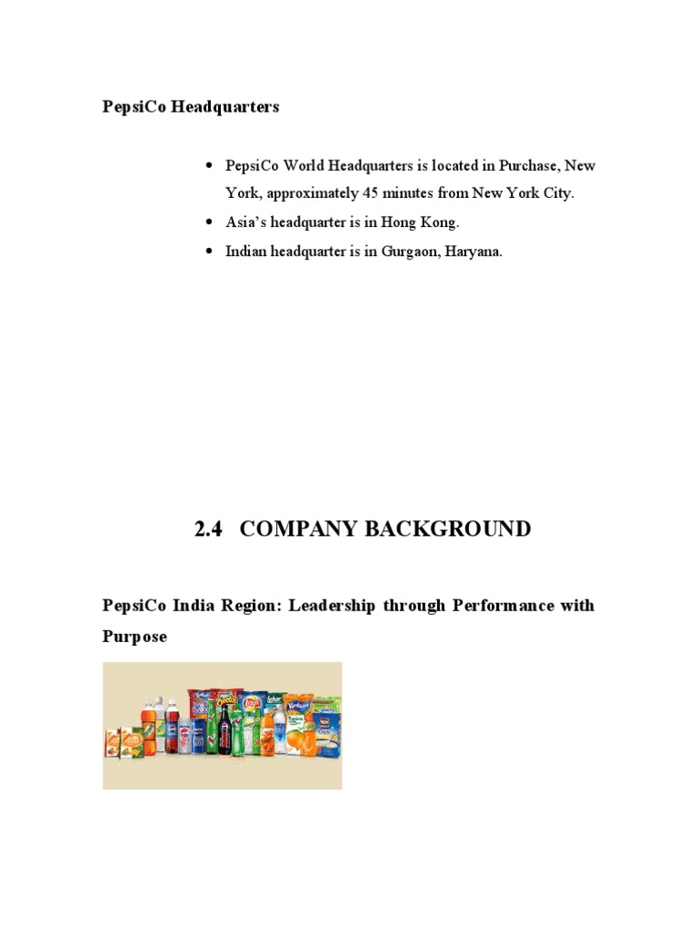 PepsiCo Headquarters | PDF | Pepsi Co | Food And Drink