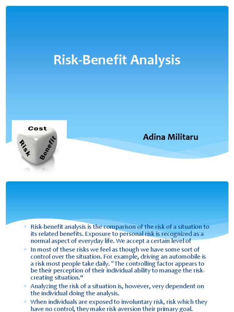Risk Benefit Analysis | PDF | Risk Management | Risk