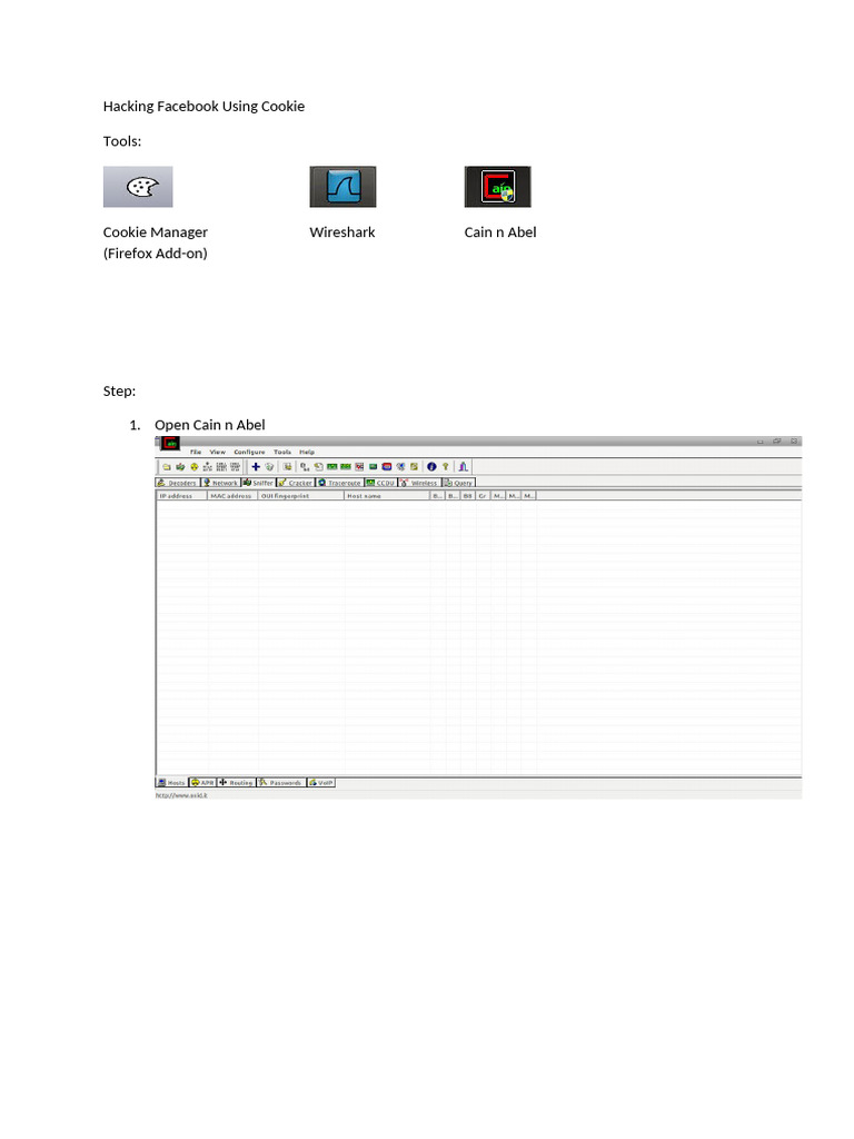 Hacking Facebook Using Cookie | PDF | Http Cookie | Network Architecture