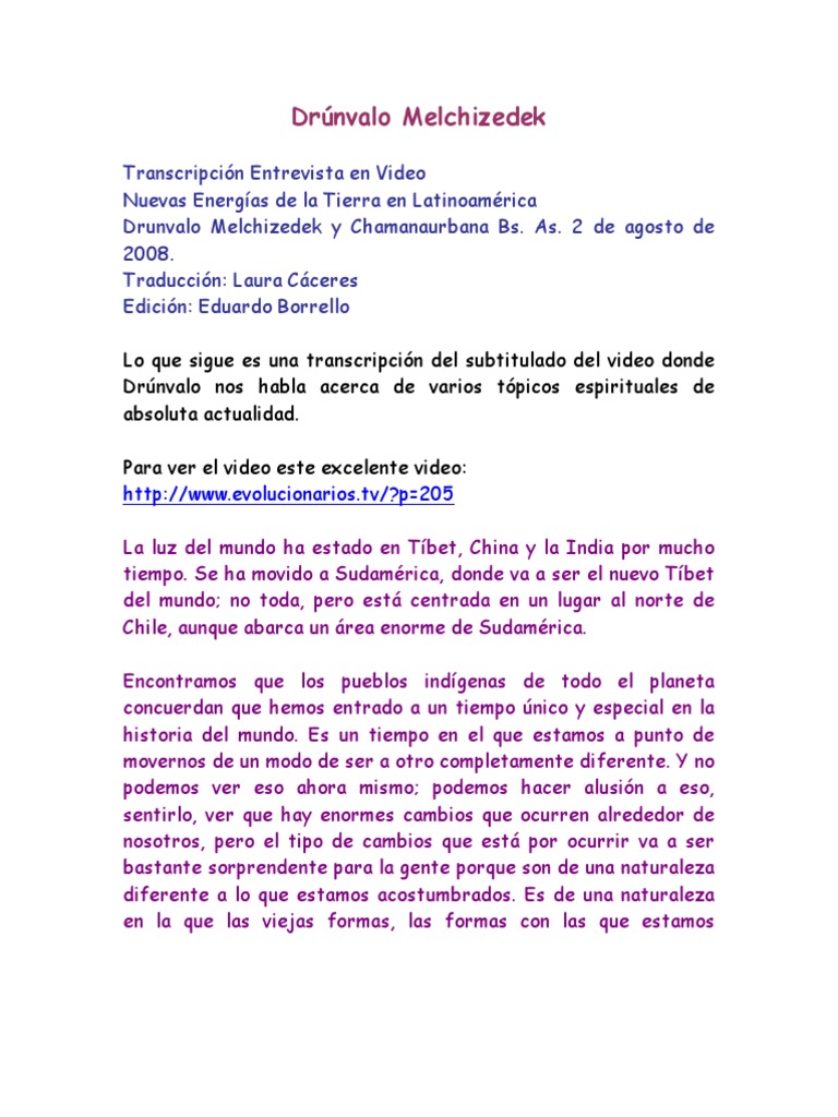 Drúnvalo Melchizedek | PDF | Tierra | Vida
