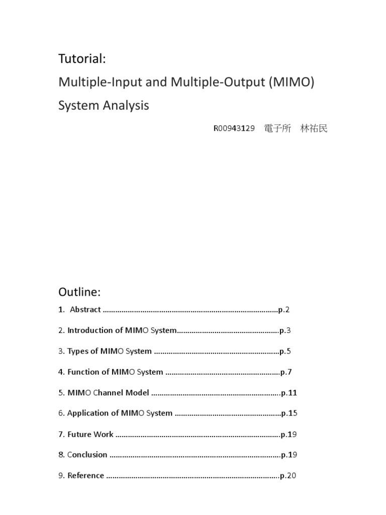 MIMO | PDF | Mimo | Multiplexing