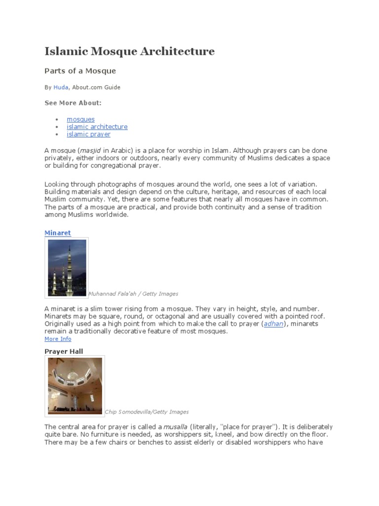 Islamic Mosque Architecture | PDF | Mosque | Religion And Belief