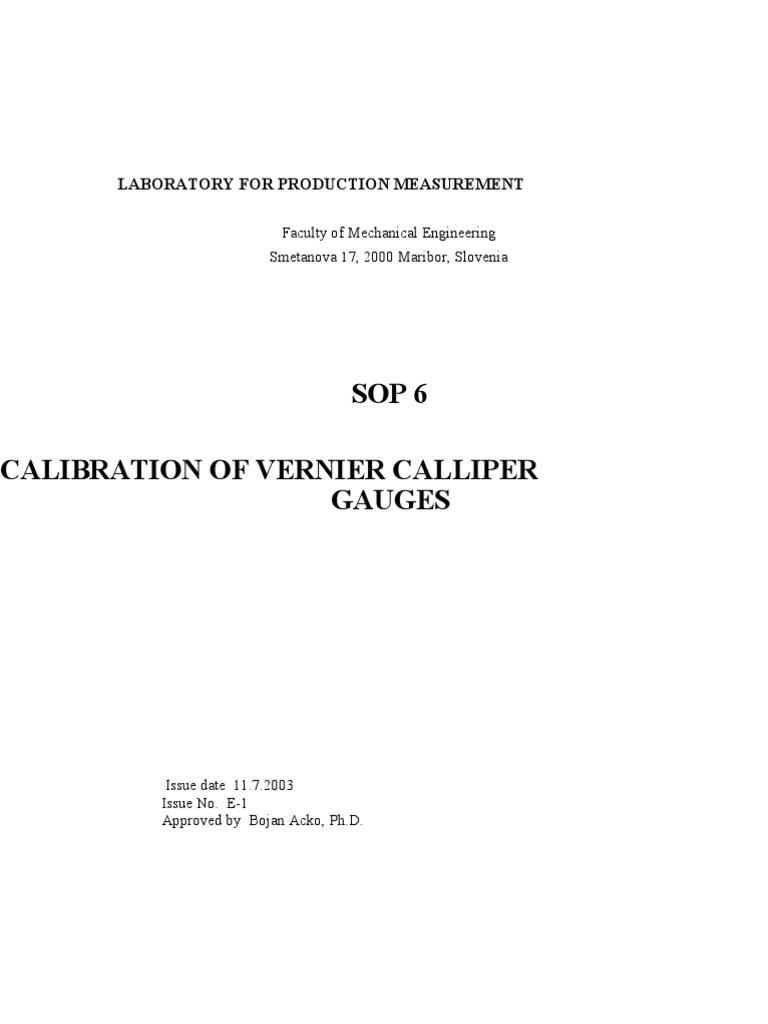 Sample Calibration Procedures | PDF | Calibration | Uncertainty