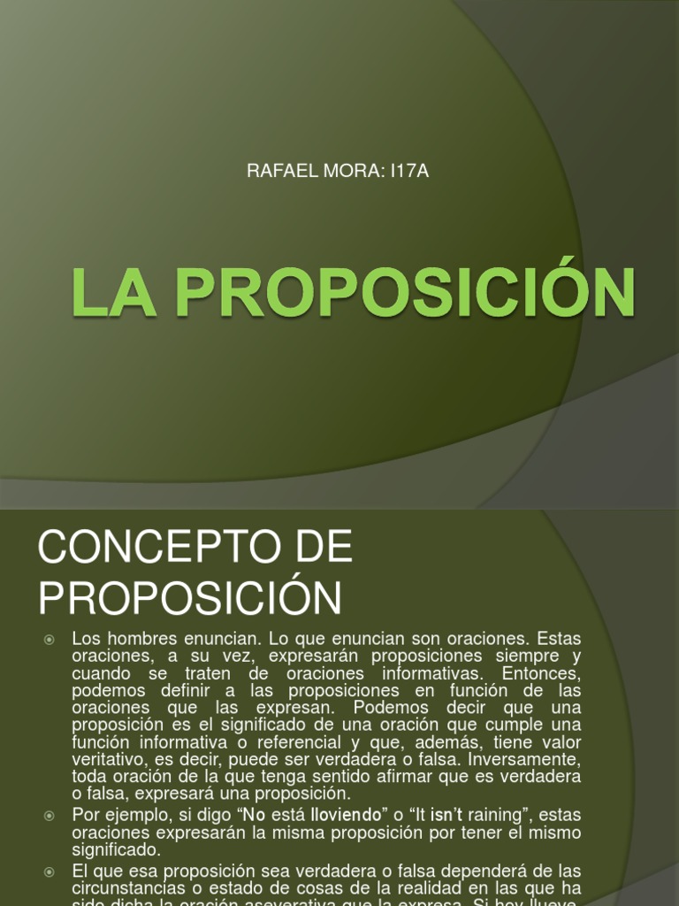 Tipos de Proposiciones Lógicas | PDF