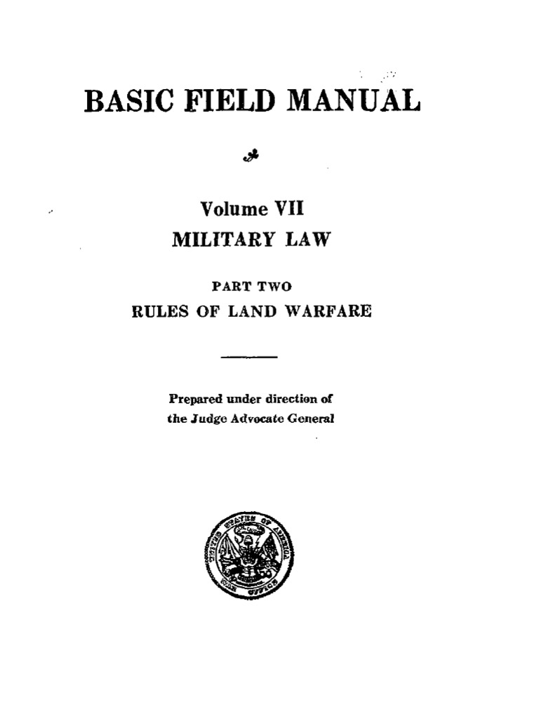 Rules Land Warfare 1934 | PDF | Law Of War | Military Justice