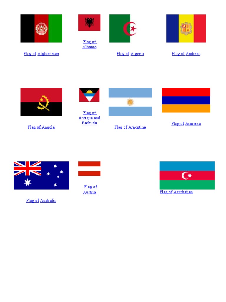 World Flags For Pretend Passport | PDF | Heraldry | National Symbols