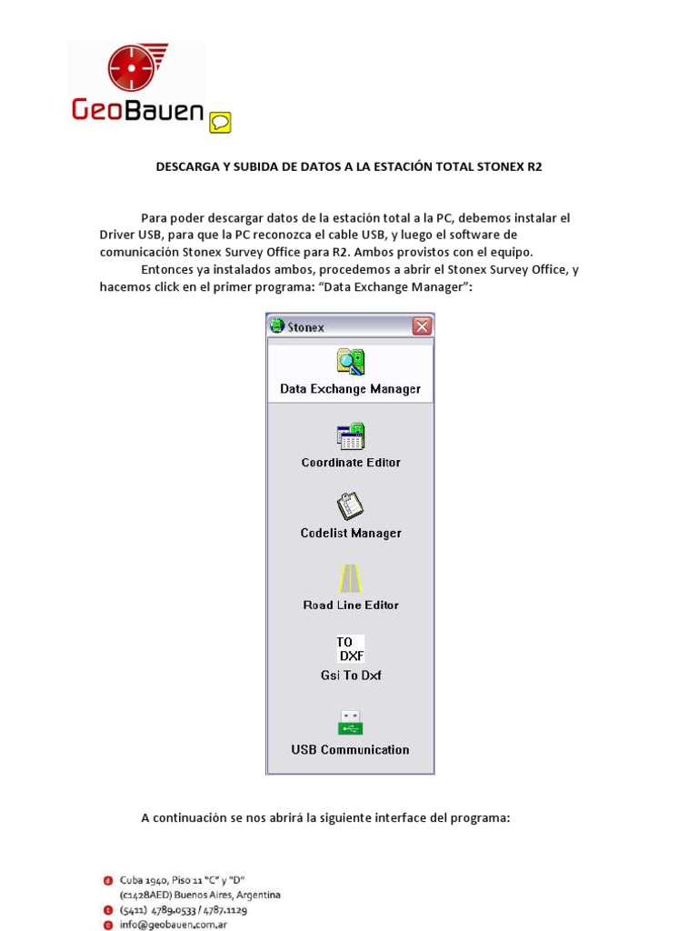Descarga y Subida de Datos A La Estacion Total R2 | PDF | Archivo de ...