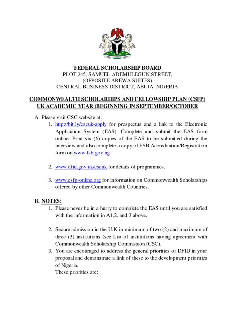 Federal Scholarships | PDF
