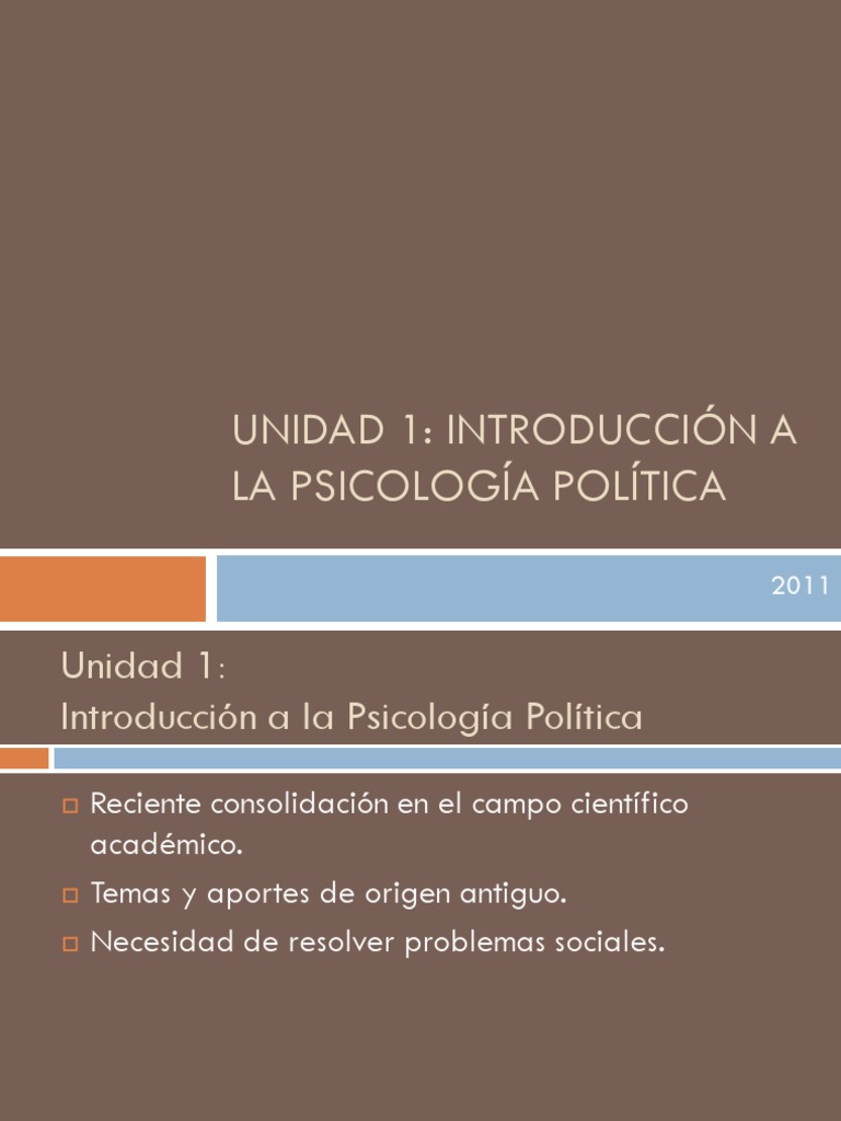 Introducción A La Psicología Política | PDF | Sicología | Comportamiento