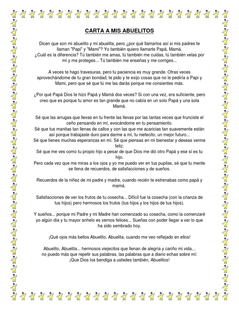 Carta A Mis Abuelitos2 | PDF