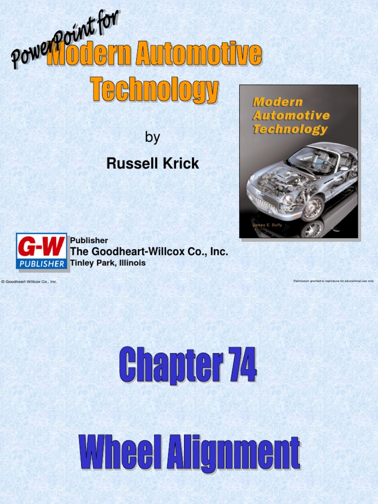 CHAPTER 74 Alignment | PDF | Steering | Tire