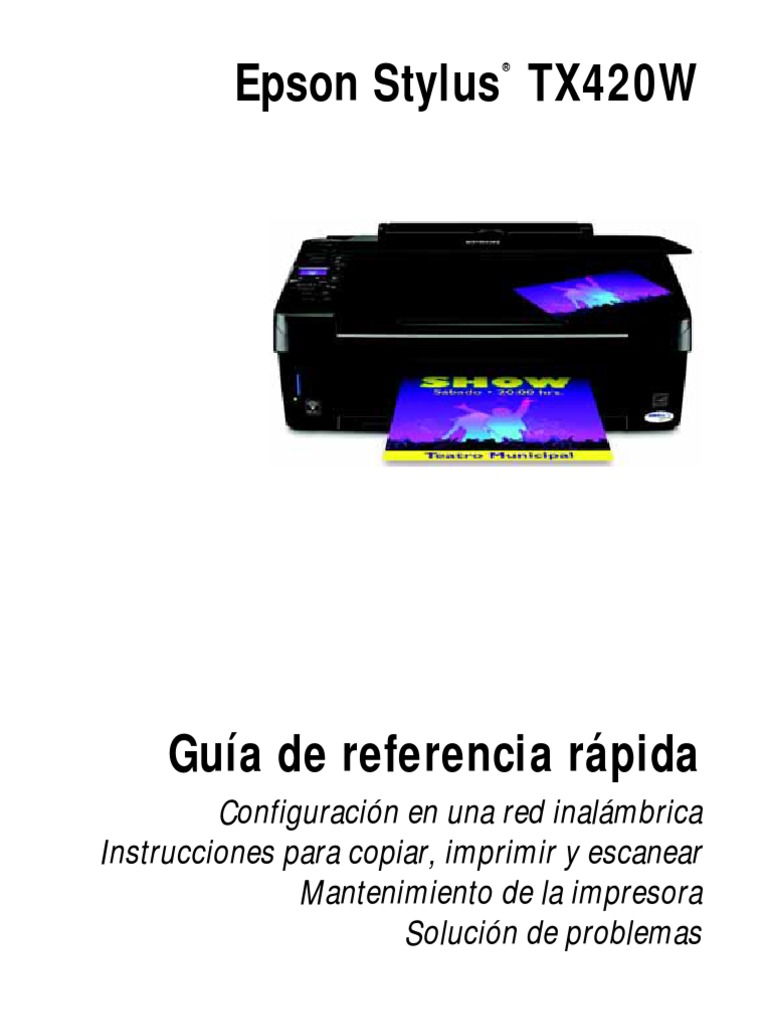 Impresora Epson Nx230 | PDF | Impresora (Computación) | Punto de acceso ...