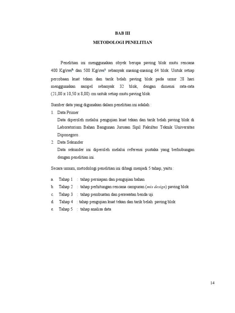 Uji Paving Blok | PDF | Sains & Matematika | Teknologi & Rekayasa