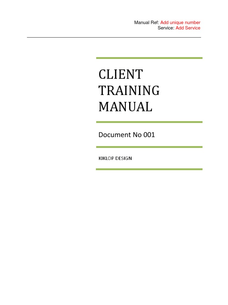 Commissioning Training Manual Template | PDF | Troubleshooting | Computing And Information ...