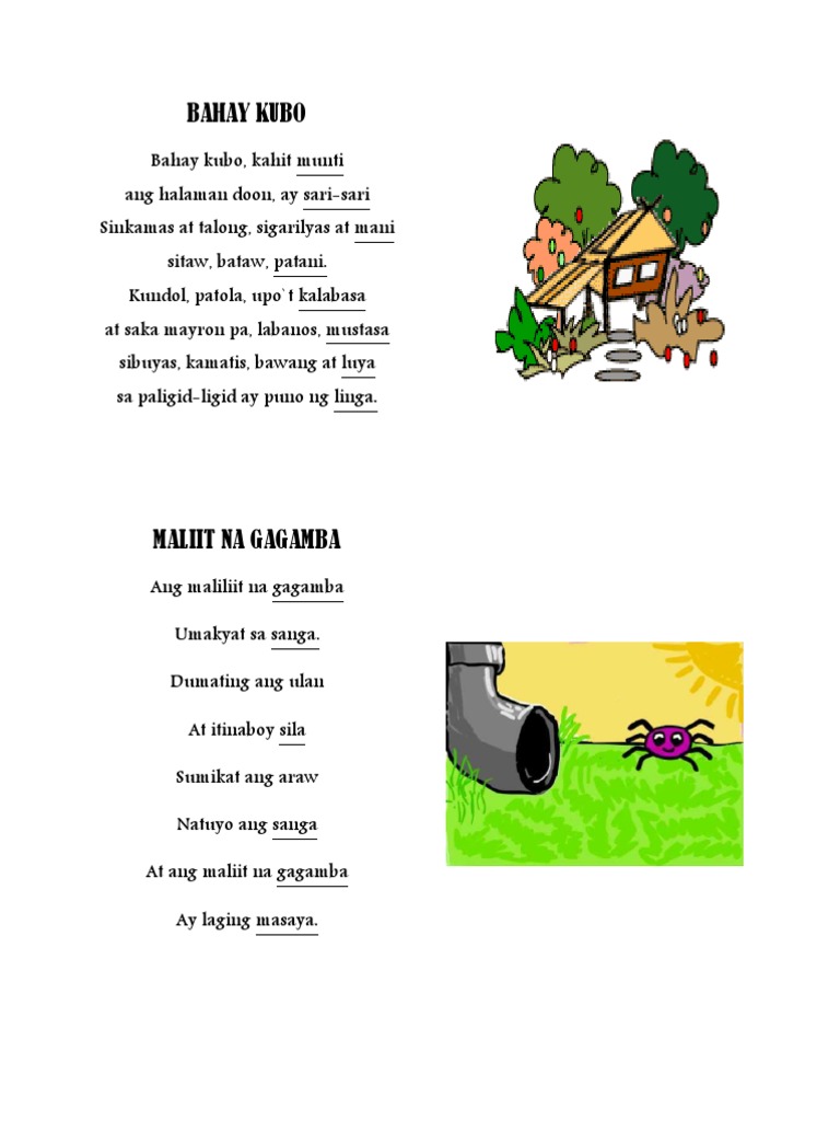 Pinoy Nursery Rhymes | PDF
