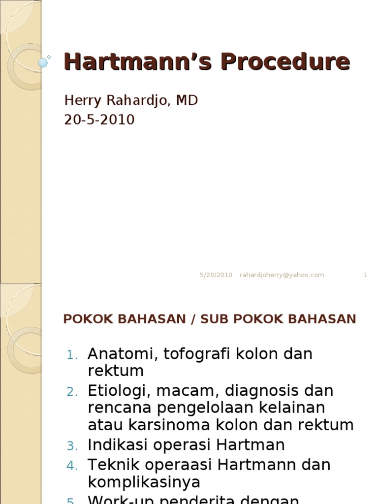 Hartmanns Procedure
