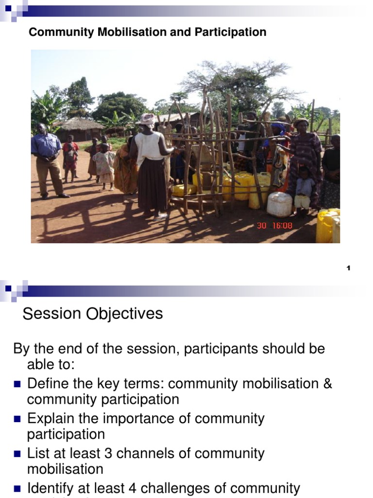 Community Mobilisation and Participation | PDF | Community | Sanitation