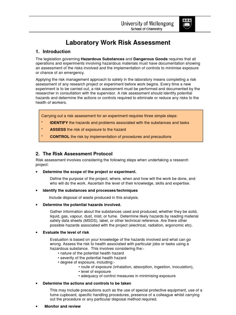 Risk Assessment | PDF | Risk | Experiment