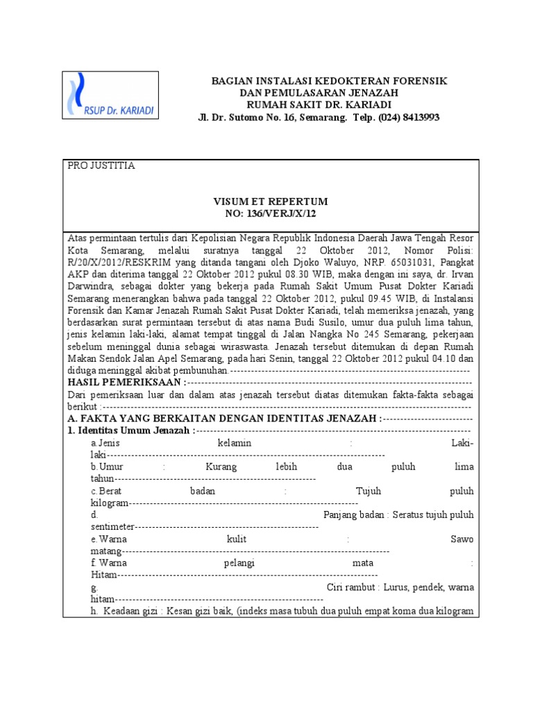 Visum Luka Tembak | PDF