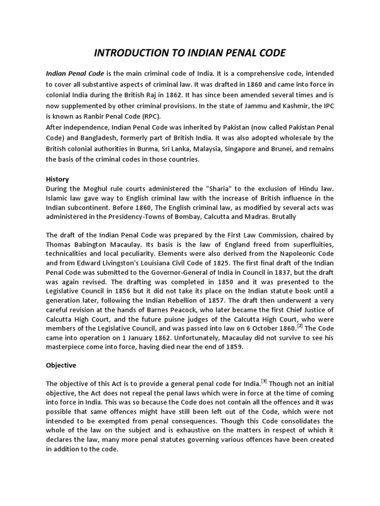 Indian Penal Code | PDF | Virtue | Common Law