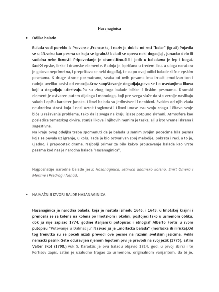 HASANAGINICA | PDF