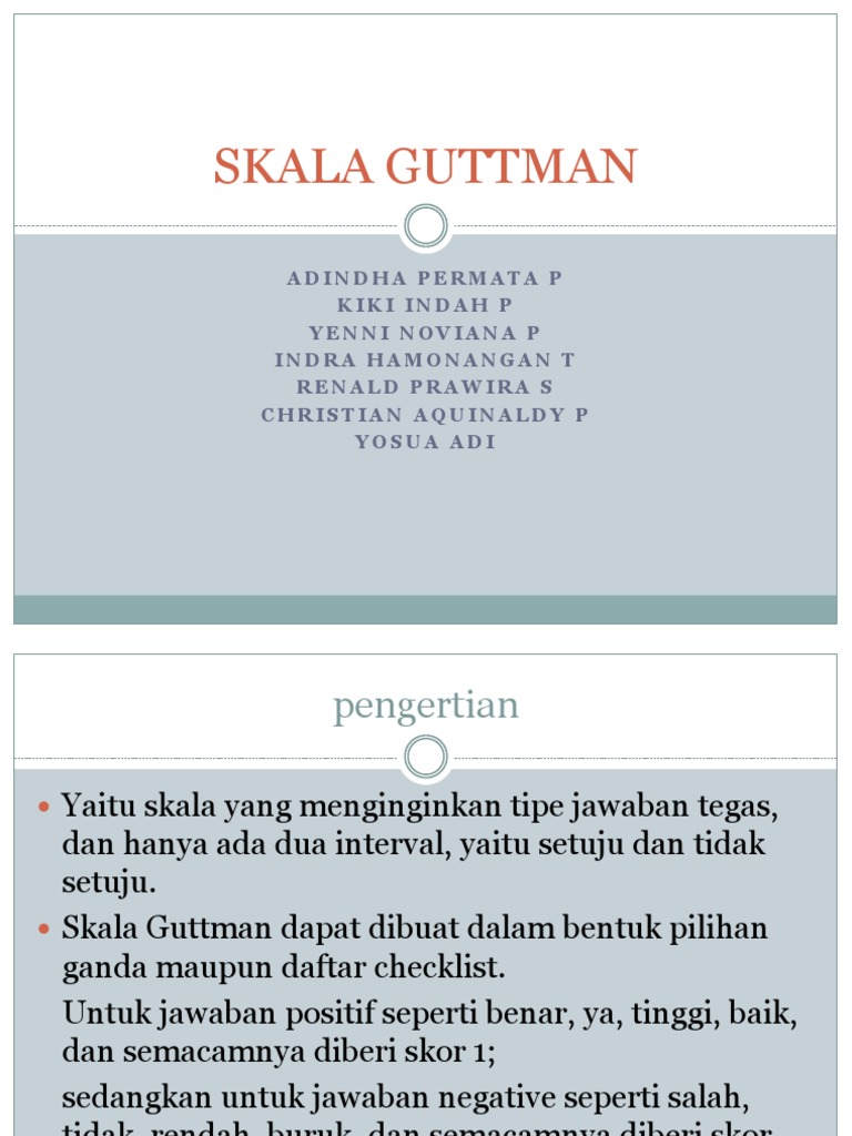 Skala Guttman | PDF