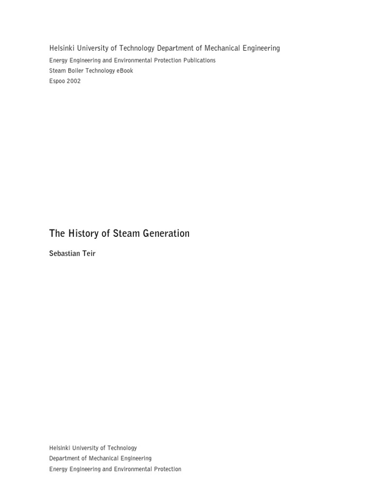 History of Steam Generation | PDF | Steam Engine | Boiler
