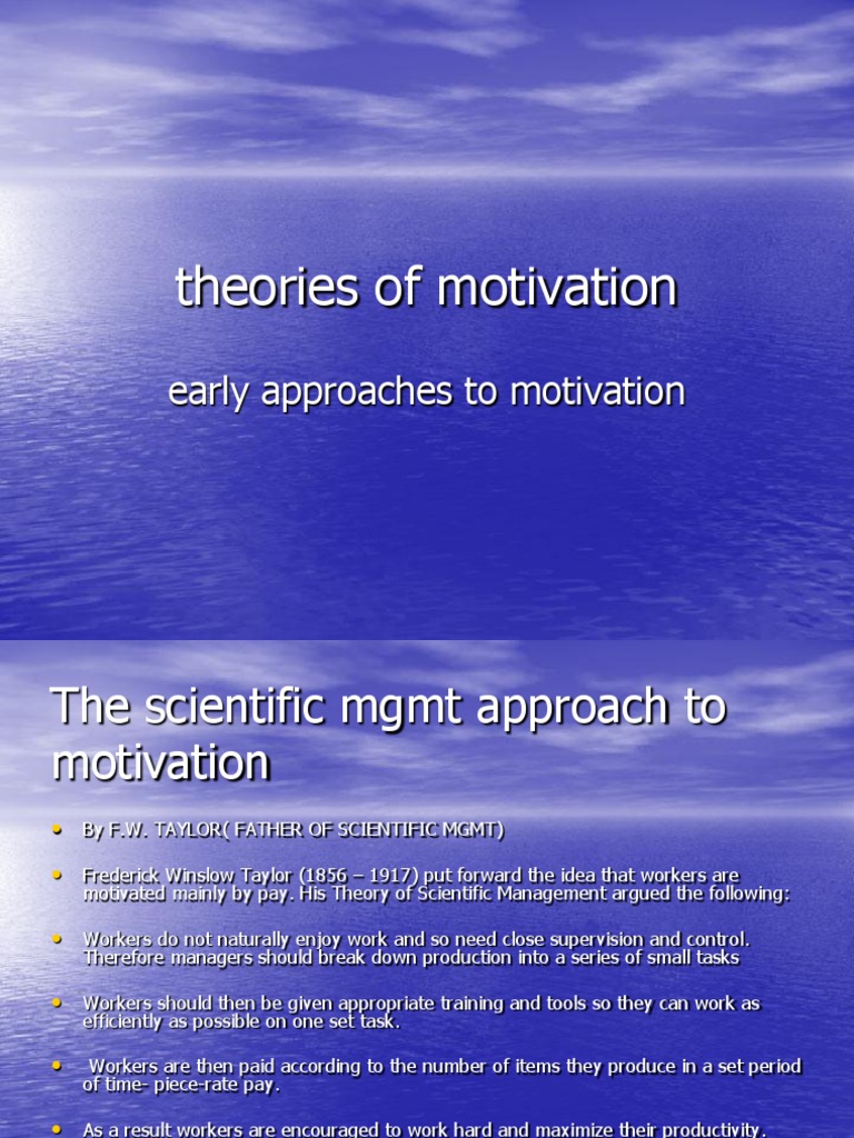 Theories of Motivation | PDF | Motivation | Motivational