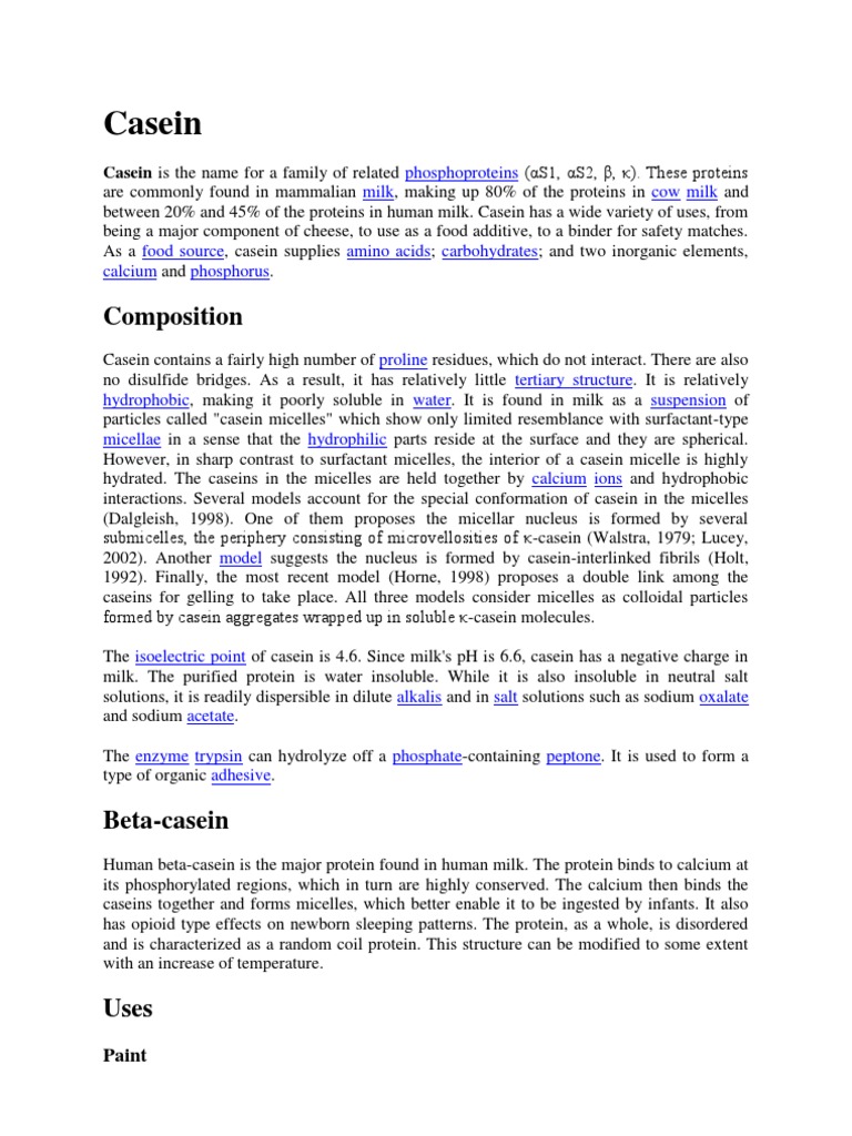 Casein Project | Download Free PDF | Structural Biology | Biochemistry