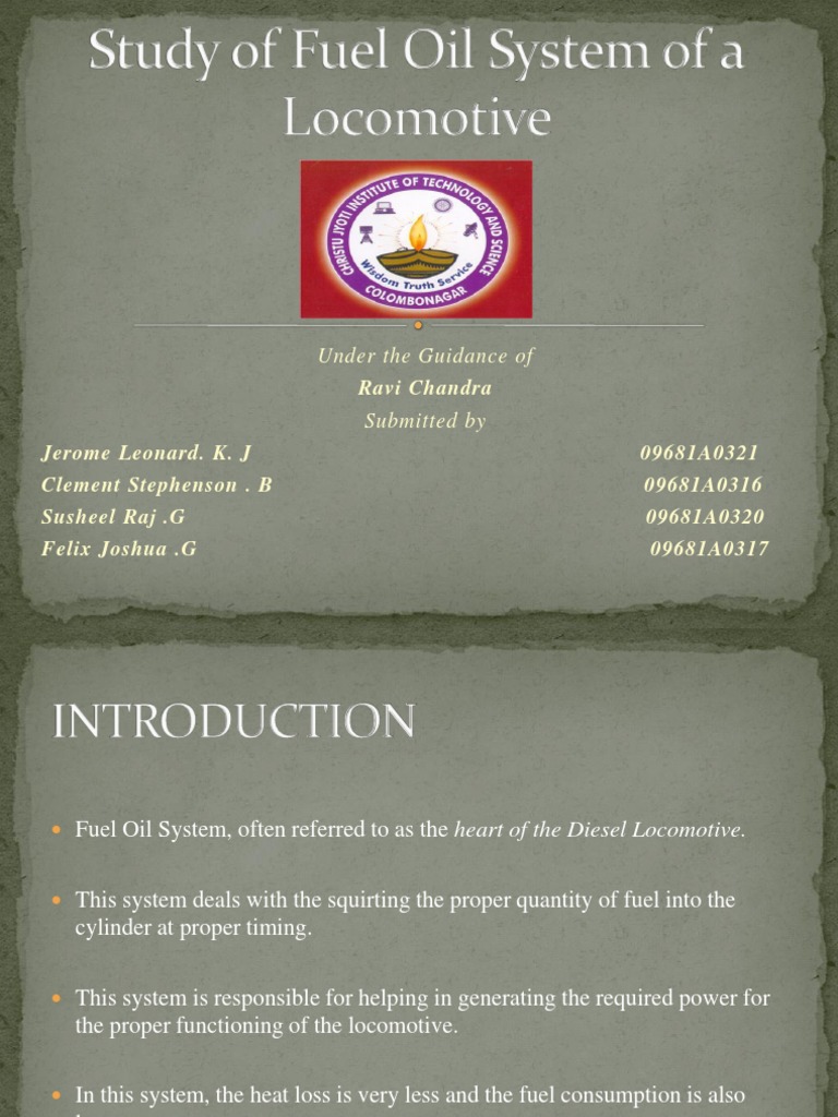 Fuel Oil System of A Locomotive - New.. | PDF | Fuel Injection | Diesel ...