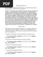 Measuring Romantic Love: Rubin's Scale | PDF | Romance (Love ...