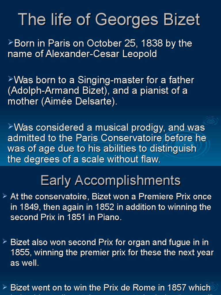 The Life of Georges Bizet | PDF | Charles Gounod | Carmen