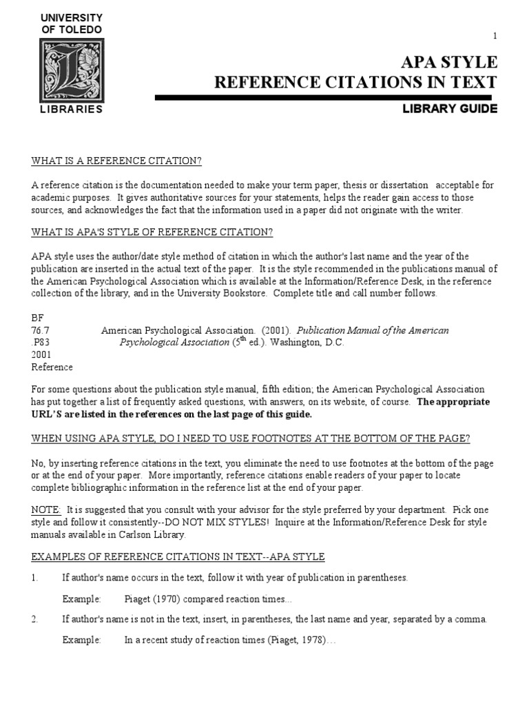 APA Style | Download Free PDF | Citation | American Psychological ...