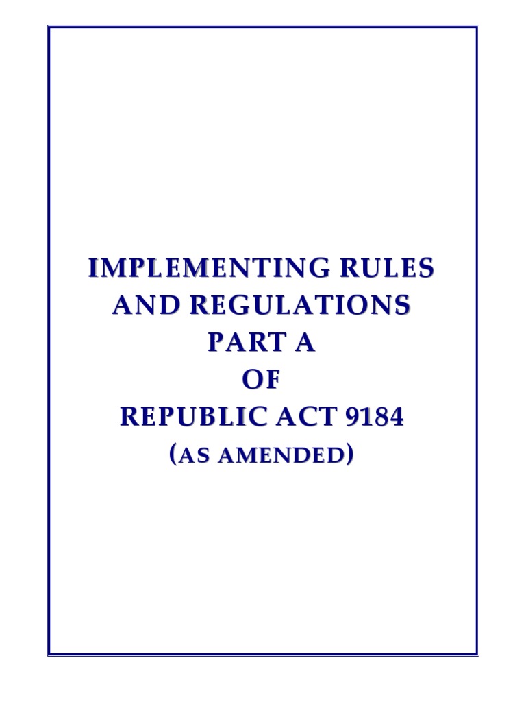 Republic Act No. 9163 Revised Implementing Rules and Regulations | PDF ...