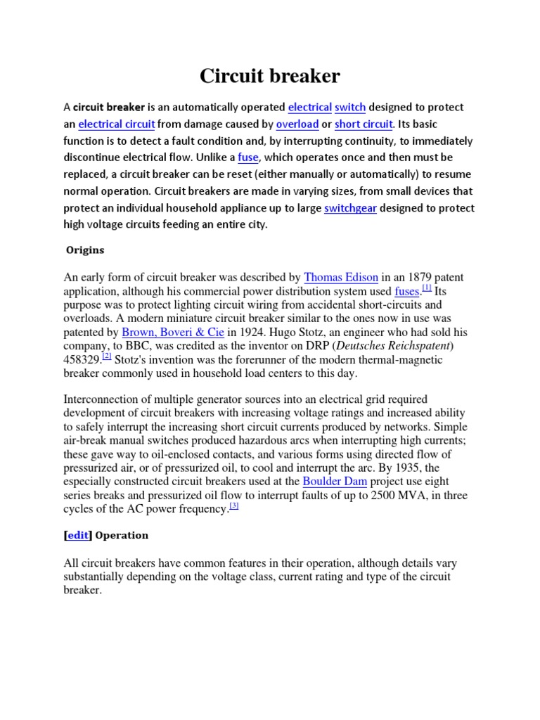 Circuit Breaker | PDF | Electric Arc | Electrical Equipment