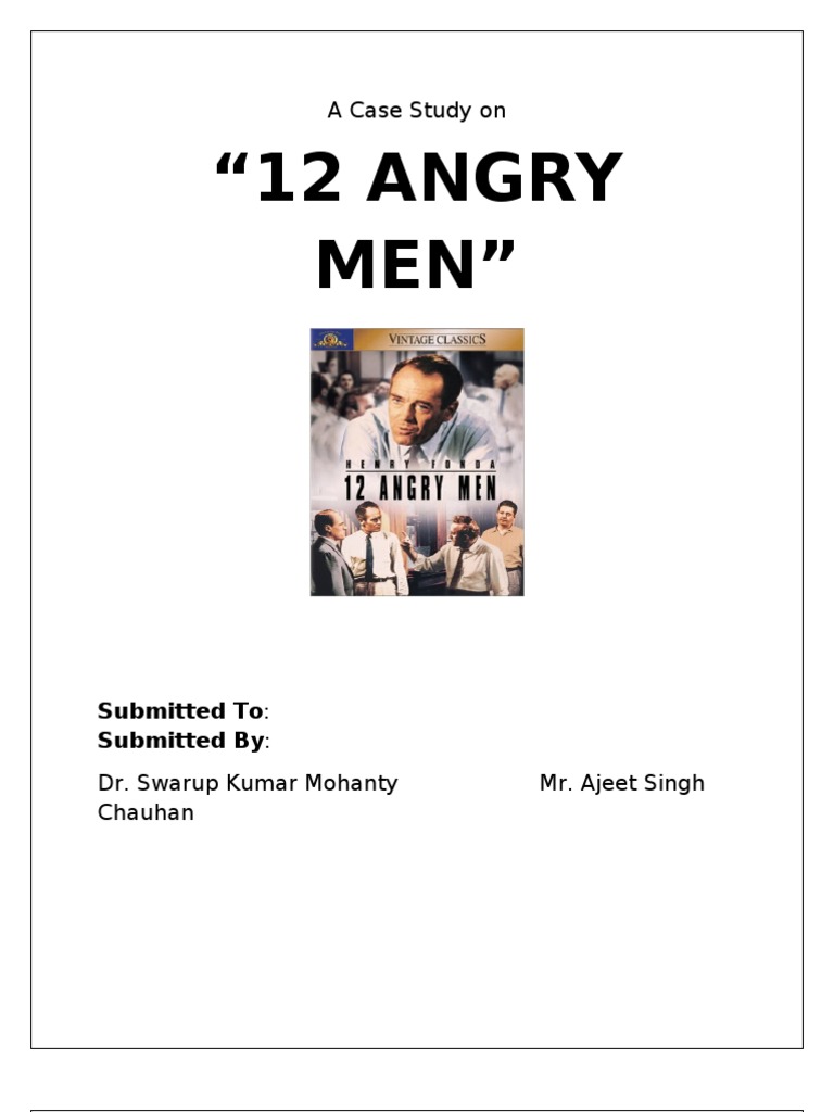 A Case Study on 12 Angry Men | Leadership | Leadership & Mentoring
