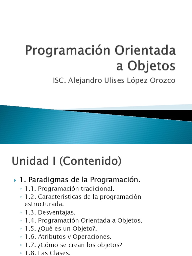 Introducción A La Programación Orientada A Objetos | PDF | Objeto ...