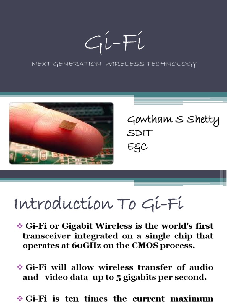 Next Generation Wireless Technology | PDF | Wi Fi | Bluetooth