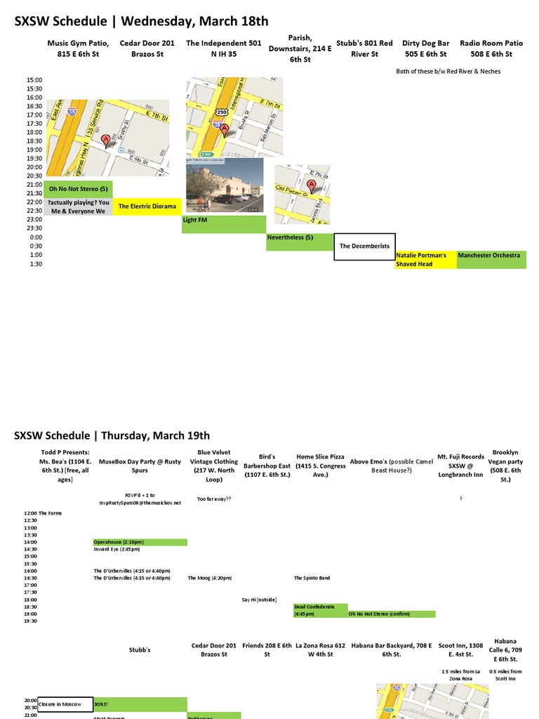 SXSW 2009 - Schedule Tentative) | PDF | Musicians | Leisure